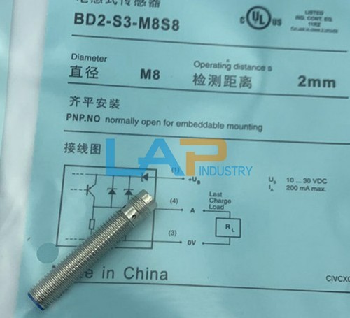 1Pcs New For Contrinex inductive proximity switch BD2-S3-M8S8 10 ...