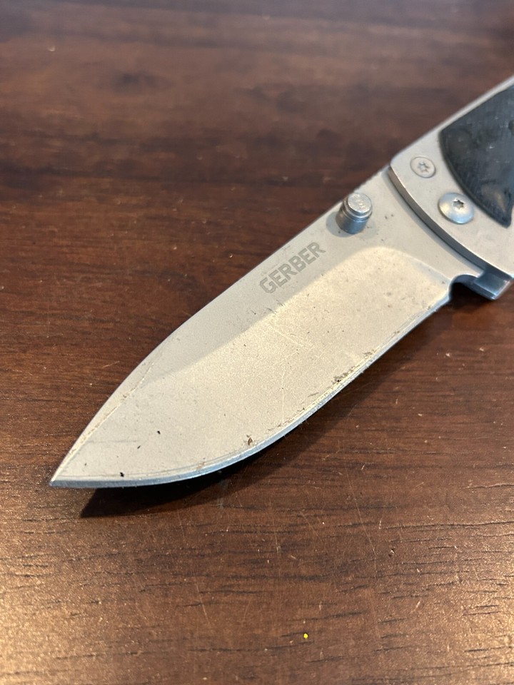 Gerber Freeman Guide Folding Knife 3.6" Plain Blade, TacHide Handles ...