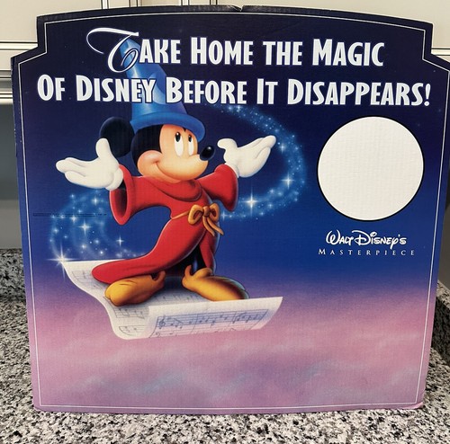 Walt Disney Masterpiece VHS Cardboard Display Poster 24x24 | eBay