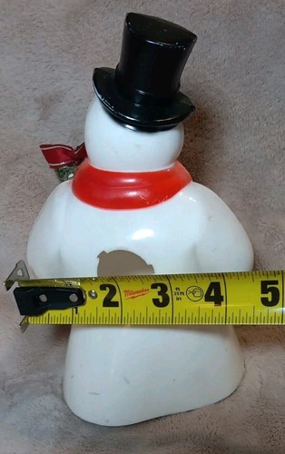 50’s Vintage Royalite Jolly Christmas Light Up Snowman Plastic Figurine ...