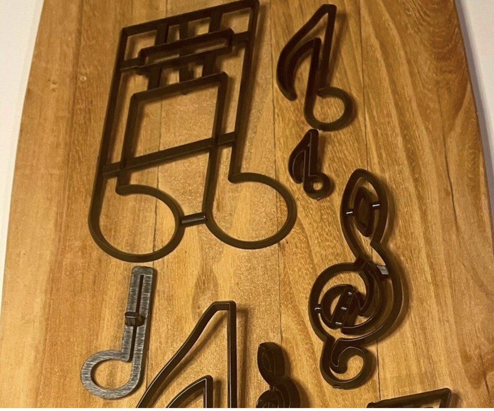 Set of 10 Musical Notes for Sugar Craft Fondant Icing Cake Decorating ...