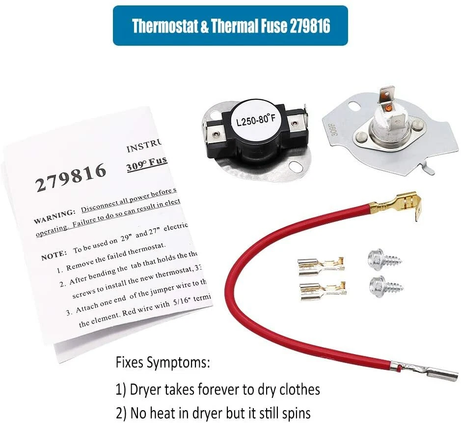 Whirlpool WED4815EW1 WED4800XQ1 WED4800BQ1 Dryer Heating Element ...