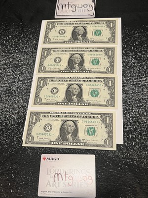 (4) $1 Dollar star notes Federal Reserve Notes Star * Notes In ...
