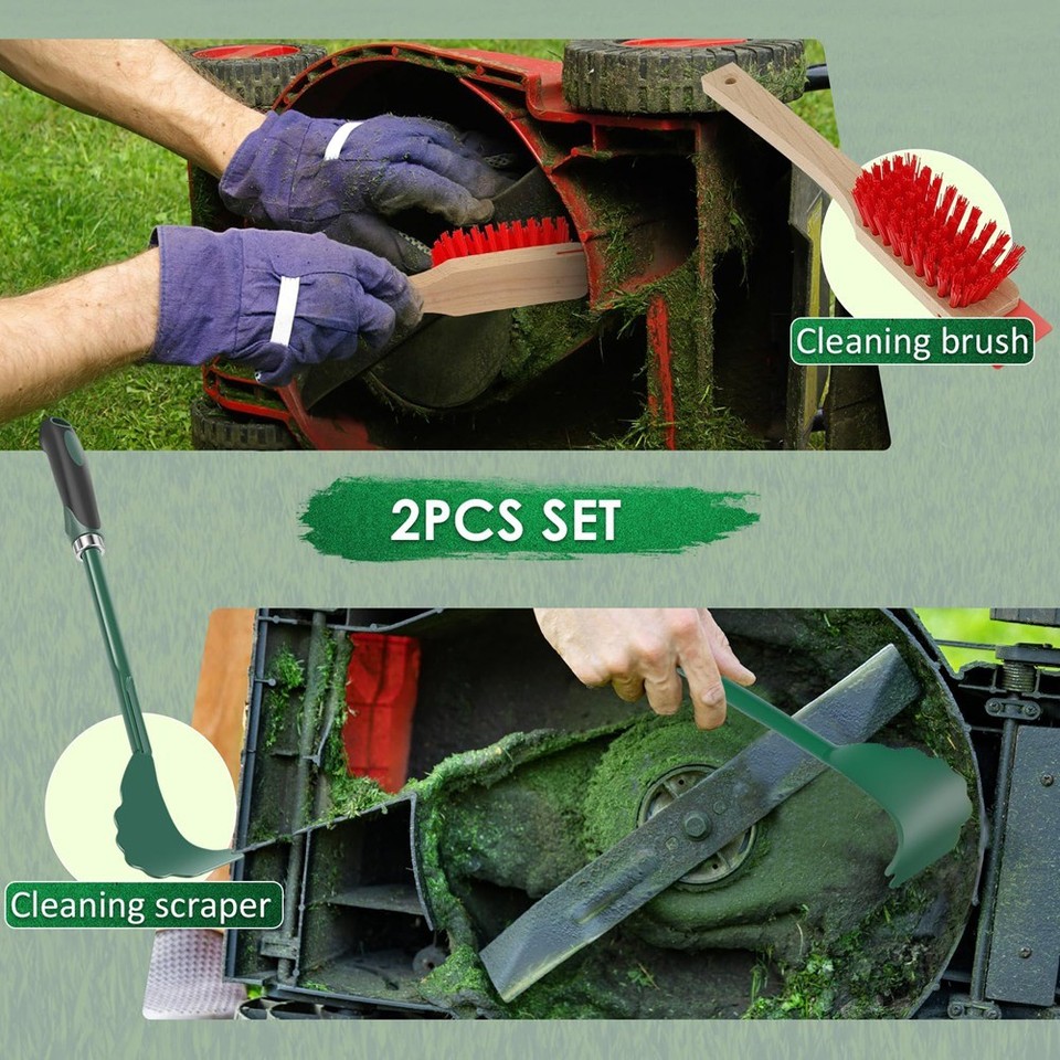 Mower Deck Scraper with Ergonomic Long Handle, Lawn Mower Deck Cleaner ...