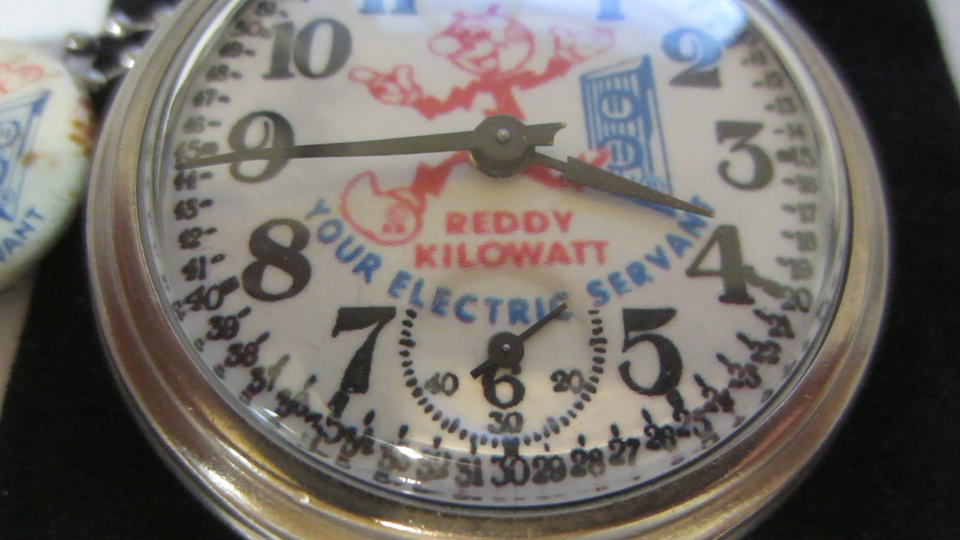 Vintage 16s Westclox Pocket Watch Reddy Kilowatt Ad Theme Dial & Case ...