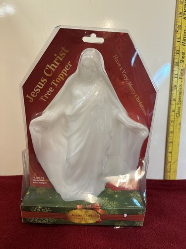 Jesus Christ Solid White Christmas Tree Light Up Topper 10 ...