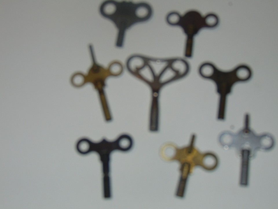 Lot of 8 Vintage Clock Keys | eBay