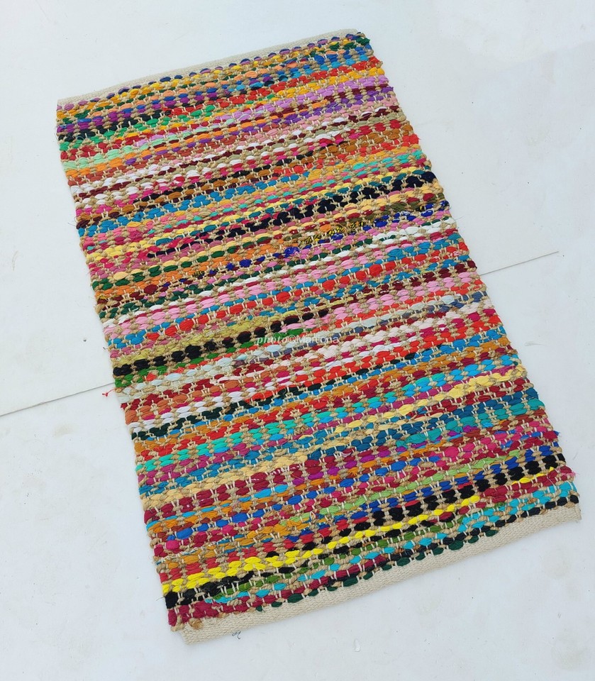 Traditional Design Multi Purpose chindi Rug for Indoor Living, Dinning ...