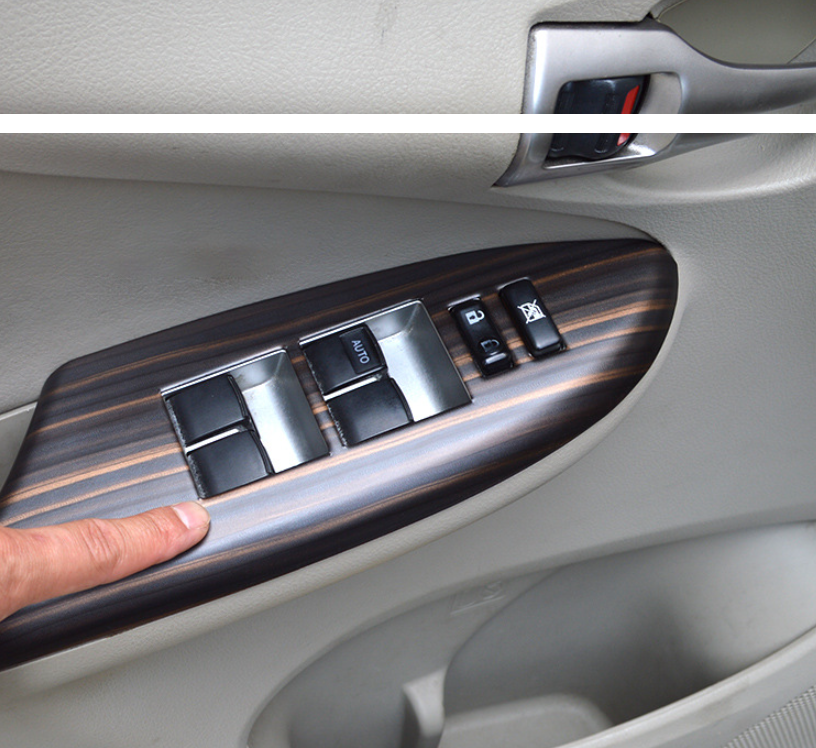 For Toyota Corolla 2009-2013 Matte Wood Grain Side Window Lift Switch ...