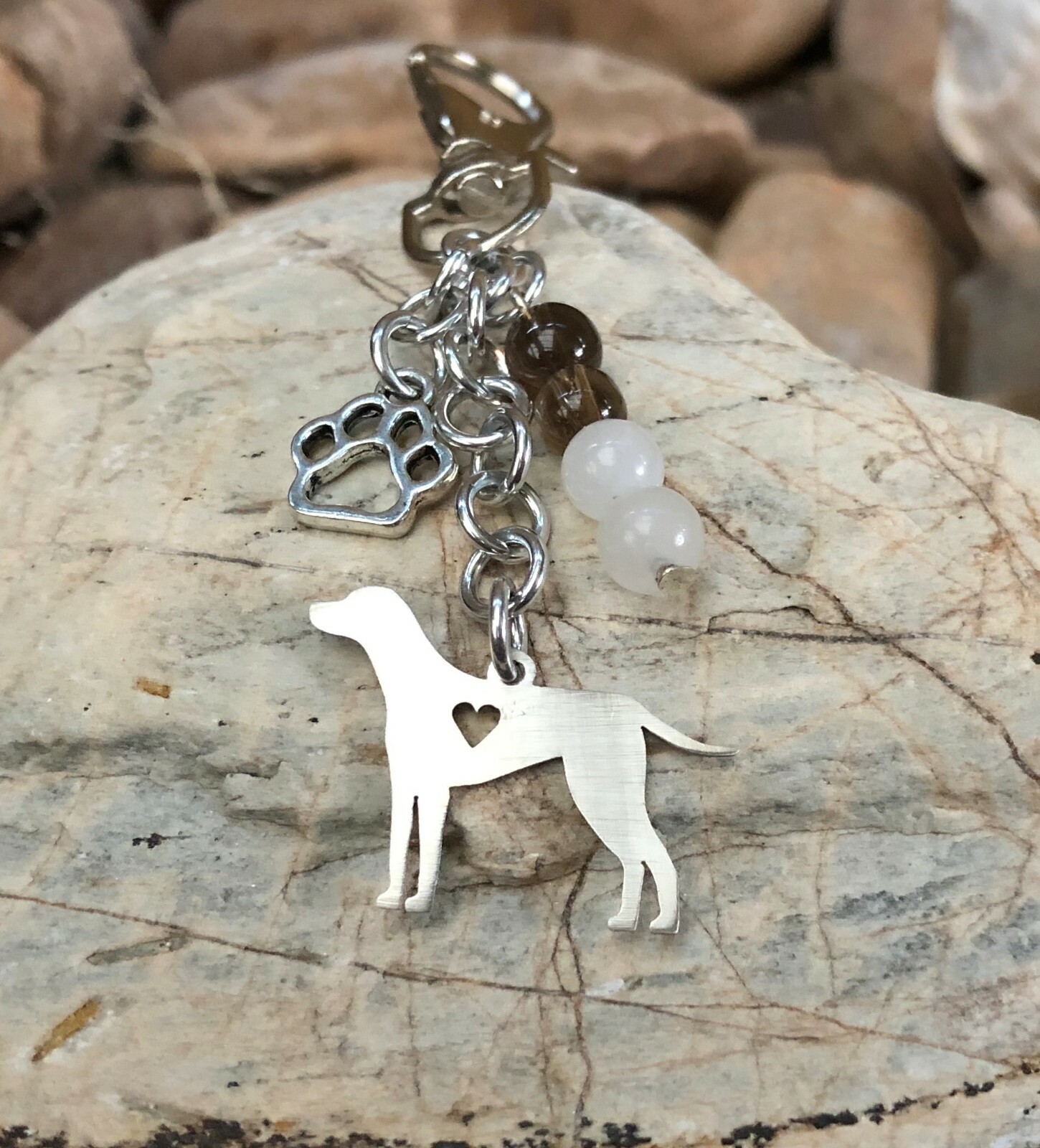 Dalmatian key chain - dog keychain - bag charm - key ring - pet ...