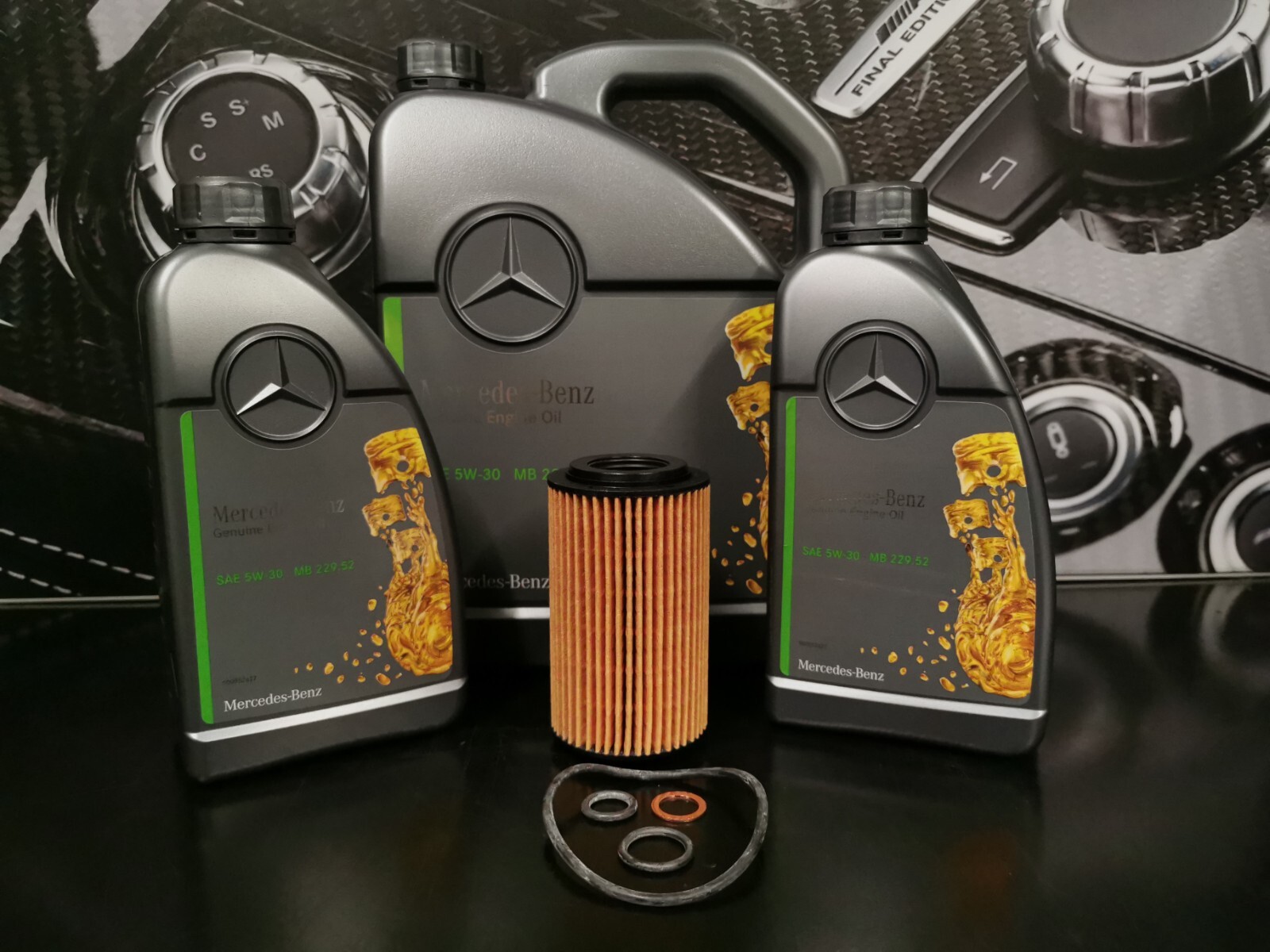 Genuine Mercedes-Benz C-Class C200 C220 C250 CDI Oil Filter & Engine ...