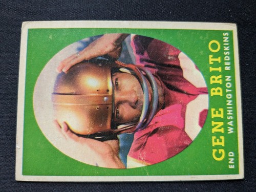 1958 Topps Football Card # 113 Gene Brito - Washington Redskins (VG/EX ...