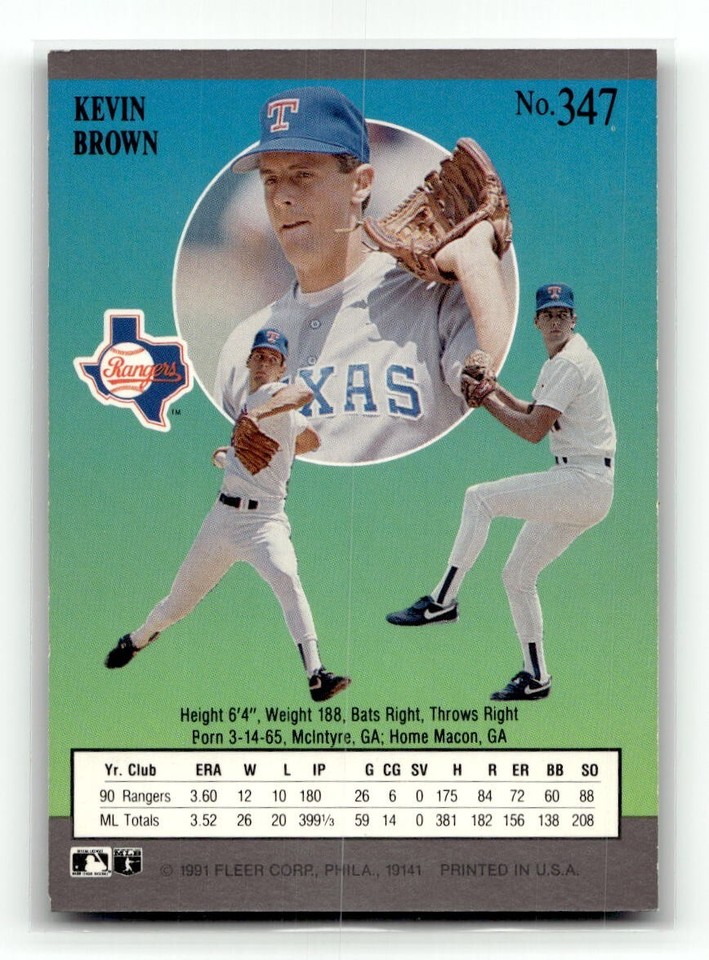 Kevin Brown 1991 Fleer Ultra #347 Baseball Cards Baseball Card | eBay