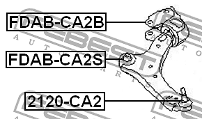 2120-CA2 Febest BALL JOINT FRONT LOWER ARM 1507182, 1385593, 1419814 ...