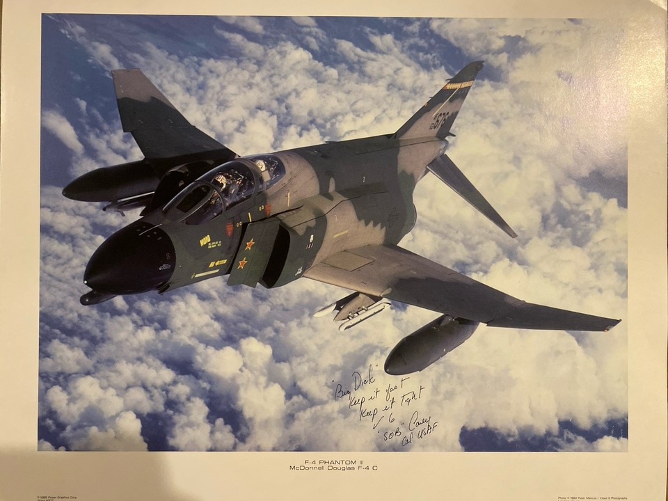 MILITARY AUTOGRAPHED SIGNED F-4 PHANTOM II MCDONNELL DOUGLAS JET 1986 ...