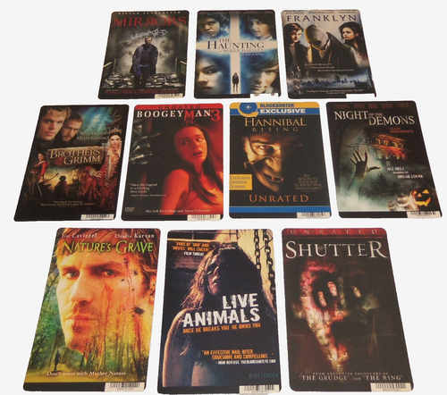 10 Horror Movie Store Backer Cards Mini Posters Boogeyman Grimm NO DVD ...