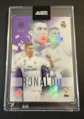 Cristiano Ronaldo Limited Edition /25 SEALED UEFA Topps Total Football ...