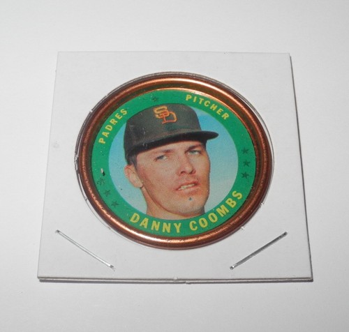 1971 Topps Baseball Coin Pin #49 Danny Combs San Diego Padres NEAR MINT ...