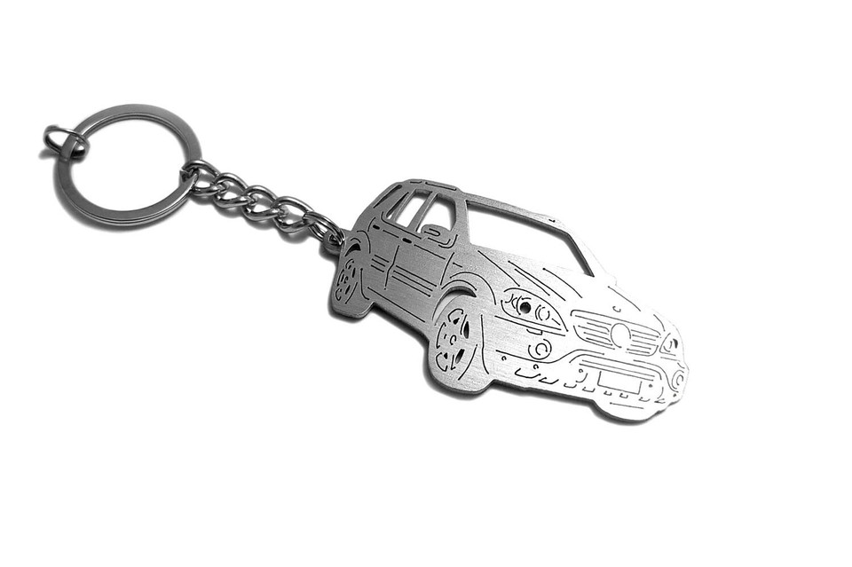 Stainless Steel Keychain Laser Cut Car Body Design Keyring fit Mercedes ...
