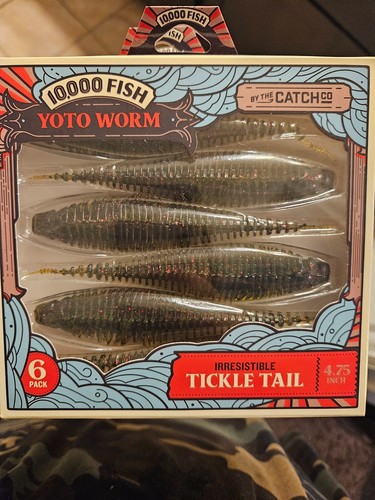 Catch Co - 10,000 Fish Yoto Worm - Bass Fishing Soft Lure - 4-3/4 in 6 ...
