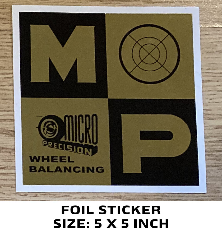 MICRO PRECISION WHEEL BALANCING FOIL DECAL STICKER VINTAGE NASCAR ...