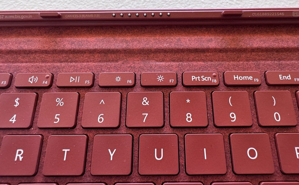 Authentic Microsoft Surface Go 2, Go 3, Type Cover Keyboard Poppy Red ...