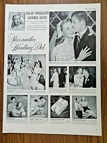 1947 Woodbury Soap Ad Helen Hinchliffe Aufderheide Jr Allenhurst New ...