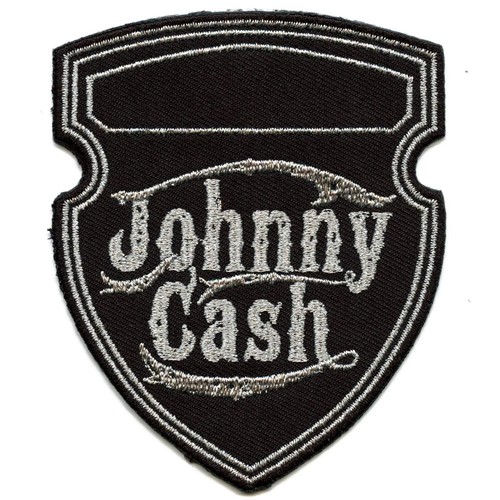 Johnny Cash Musician Patch Metallic Shield Logo Embroidered Iron On | eBay