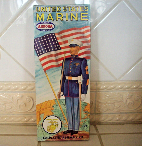 RARE Vintage 1950's Aurora United States Marine Model Kit MINT Box | eBay