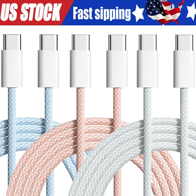 IPhone 16 15 Pro Max USB-C to USB-C Cable Fast Charger lot Type C ...