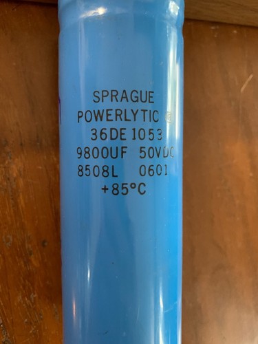 Sprague PowerLytic 36DE or Sangamo Type 101X 9,800UF 50VDC 85ºC ...