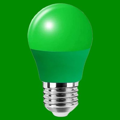1x 4W Green Coloured LED G45 Party Golf Round Light Bulb ES E27 Edison ...