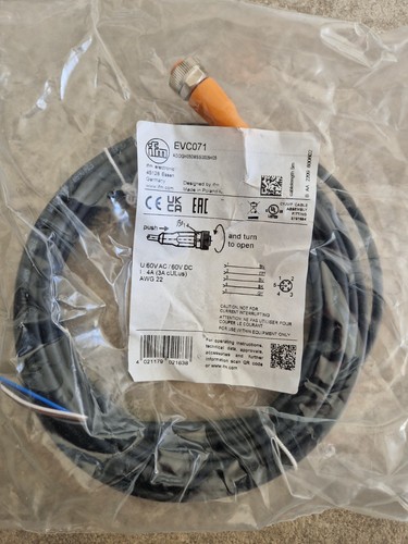 Ifm Electronic EVC071 Anschlusskabel mit Buchse 5m PUR Kabel (5 Polig ...