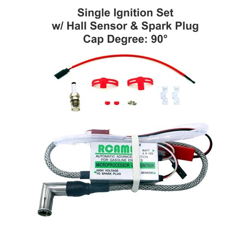 RCAME Ignition CDI 90 Degree 1/4-32 Spark Plug for Gas Engine RC Model ...