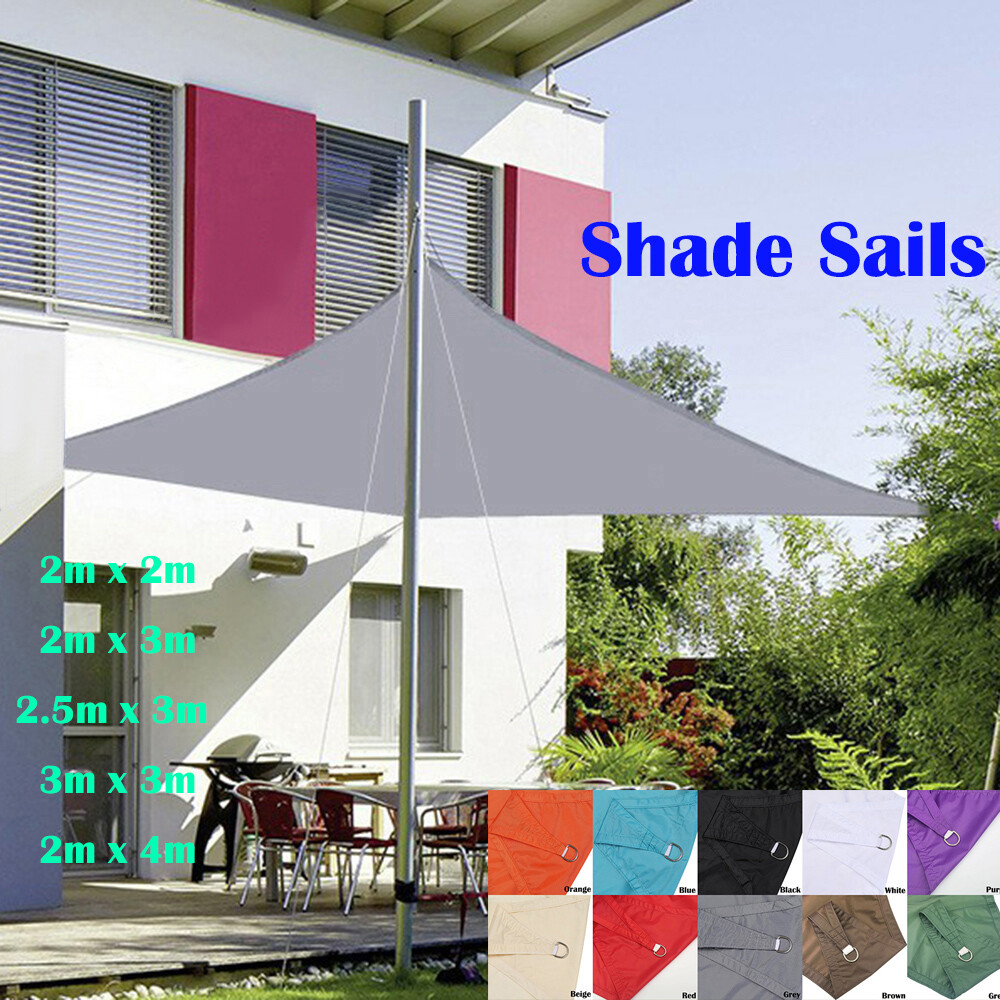 Outdoor Patio Shade Sails Suncreen Awning Garden Sun Canopy Waterproof ...