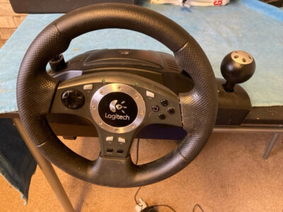 Logitech Driving Force Pro steering wheel for playstation consoles ps2 ...