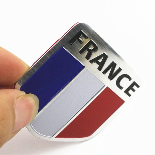 4pcs Aluminum France French Flag Car Accessories Emblems Badges ...