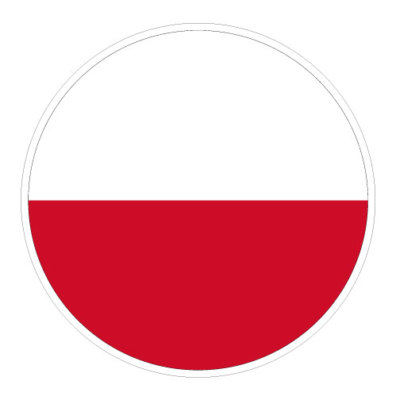 6 x Autocollant 5cm drapeau rond POLOGNE sticker valise vélo voiture ...