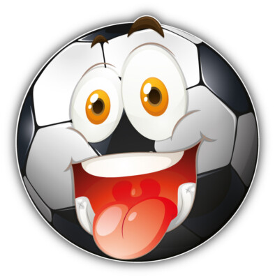 Funny Soccer Ball Face Car Bumper Sticker Decal - ''SIZES'' | eBay