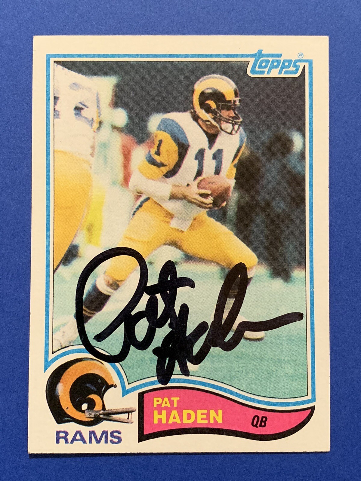 PAT HADEN Signed 1982 Topps #377 LA Rams USC Trojans Autograph Auto A ...