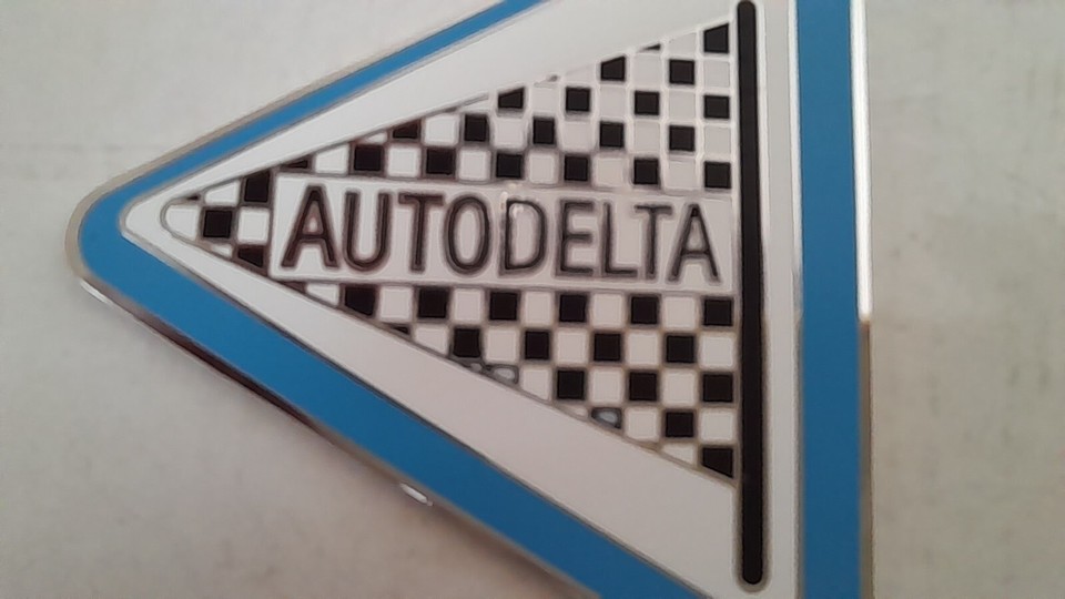 Alfa Romeo Autodelta Chromed Metal Enamel Side Emblem 80mm | Italy ...
