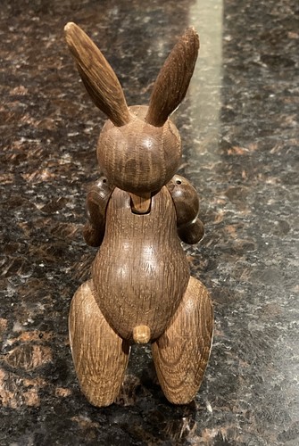 Vintage Articulated Danish Movable Wooden Rabbit By Kay Bojesen, 1957 ...