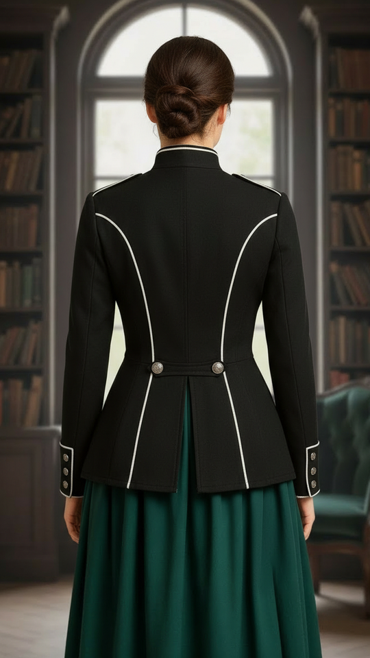 Women’s Black Military Steampunk Victorian Jacket, Gothic Parade ...