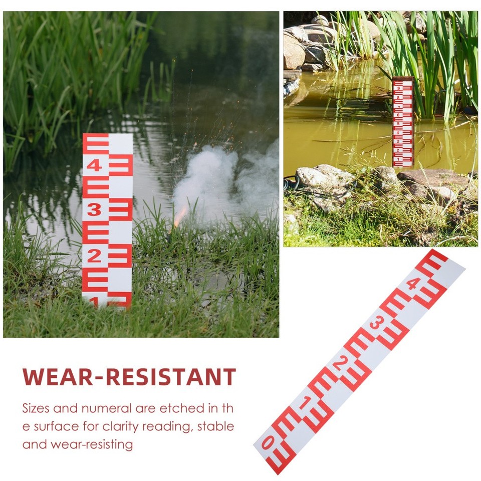 2 PCS Pool Water Measuring Tools Reflective Gauge Pond Depth Level ...