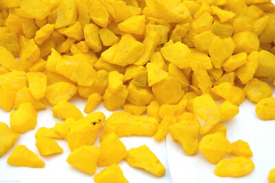 500g Yellow Quartz Glass Chippings Nuggets 8-12mm Memorial Wedding ...