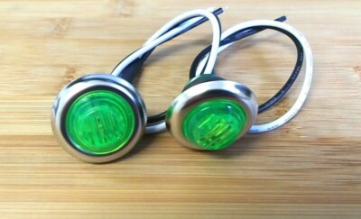 2 BBT Waterproof 12 volt Green LED Stainless Steel Outdoor Courtesy ...