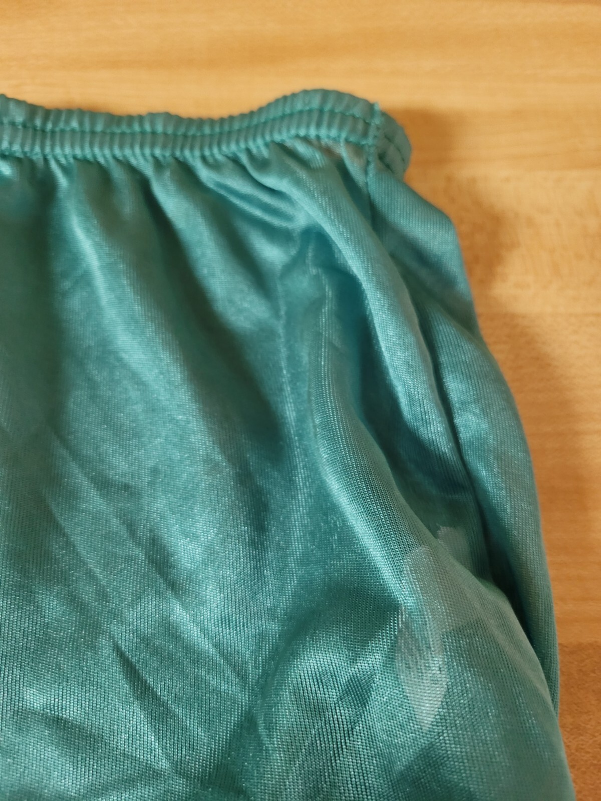 New Vintage Size 10 Green Shiny Sheer Panties Flower Accent polyester ...