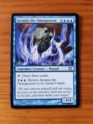 1x MTG Magic The Gathering TCG Arcanis the Omnipotent - Rare - 10th ...