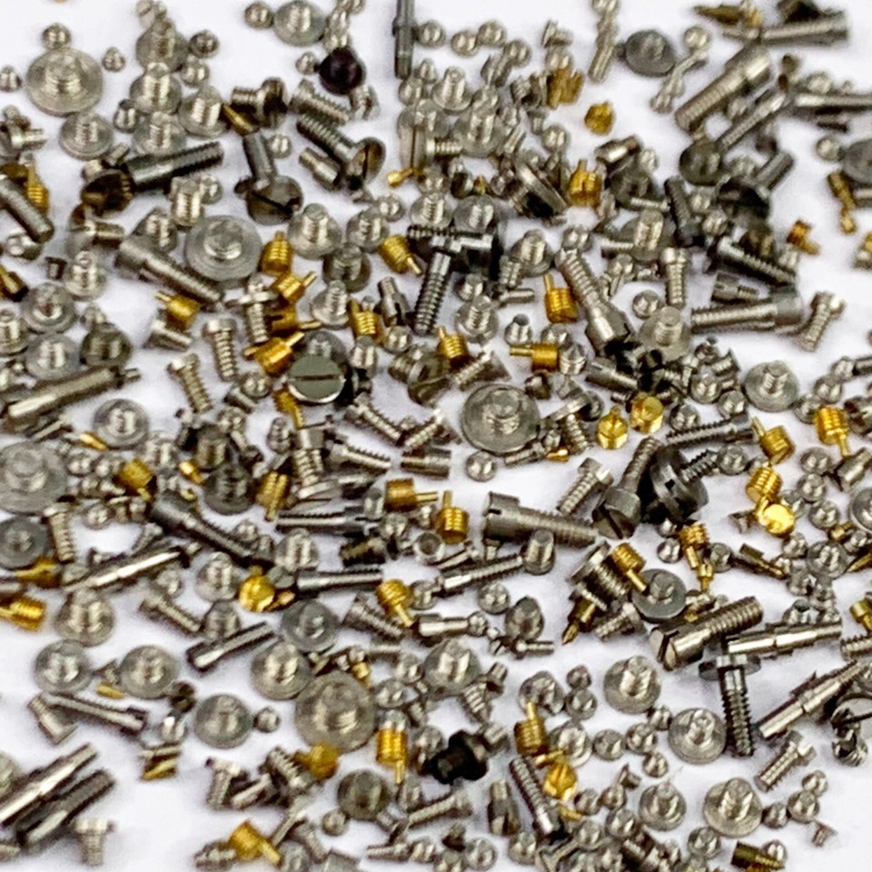 100 Illinois Pocket Wrist Watch Screw Asst Part Watchmaker Repair Lot ...