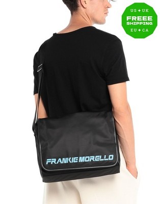 RRP€220 FRANKIE MORELLO Messenger Bag Large Logo Adjustable Strap ...